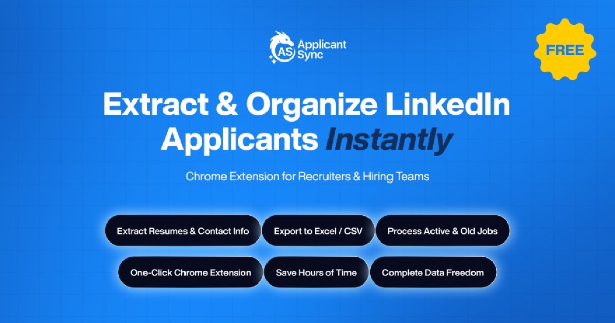 Export LinkedIn Job Applicants to CSV (Resumes, Emails, Phones)